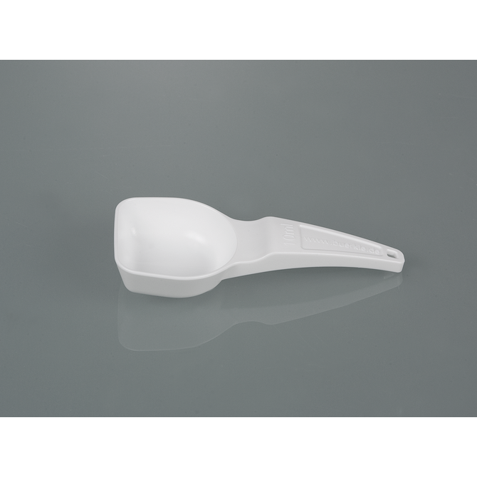 Disposable dosing spoon, white 10 ml 88 mm
