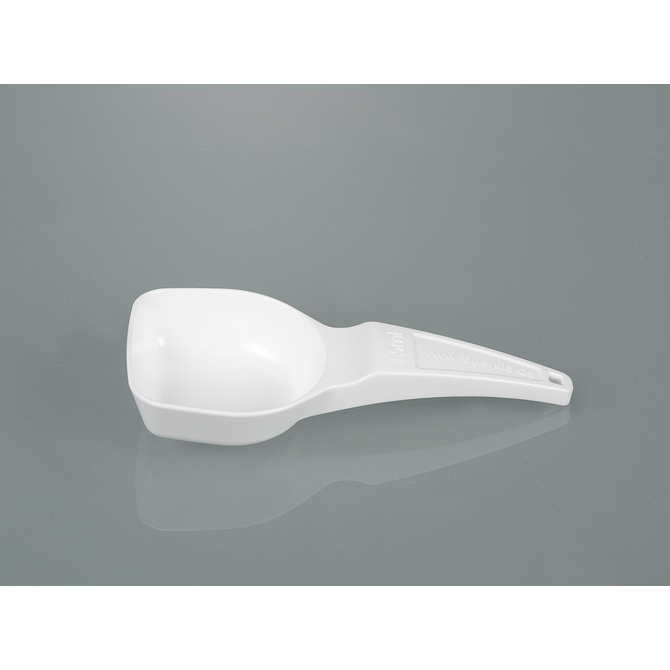 Dosing spoon, white, sterile 15 ml 96 mm