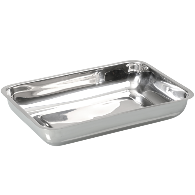Stainless steel bowl, shallow form 2.700 ml silber