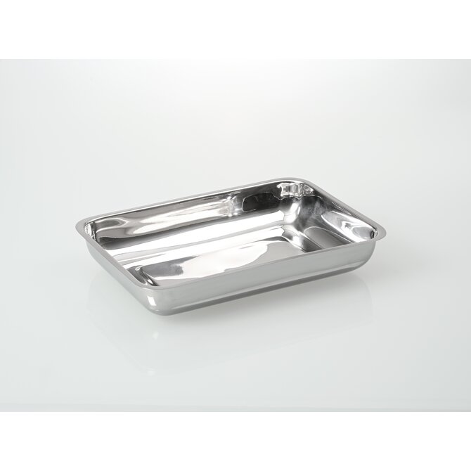 Stainless steel bowl, shallow form 2.700 ml silber