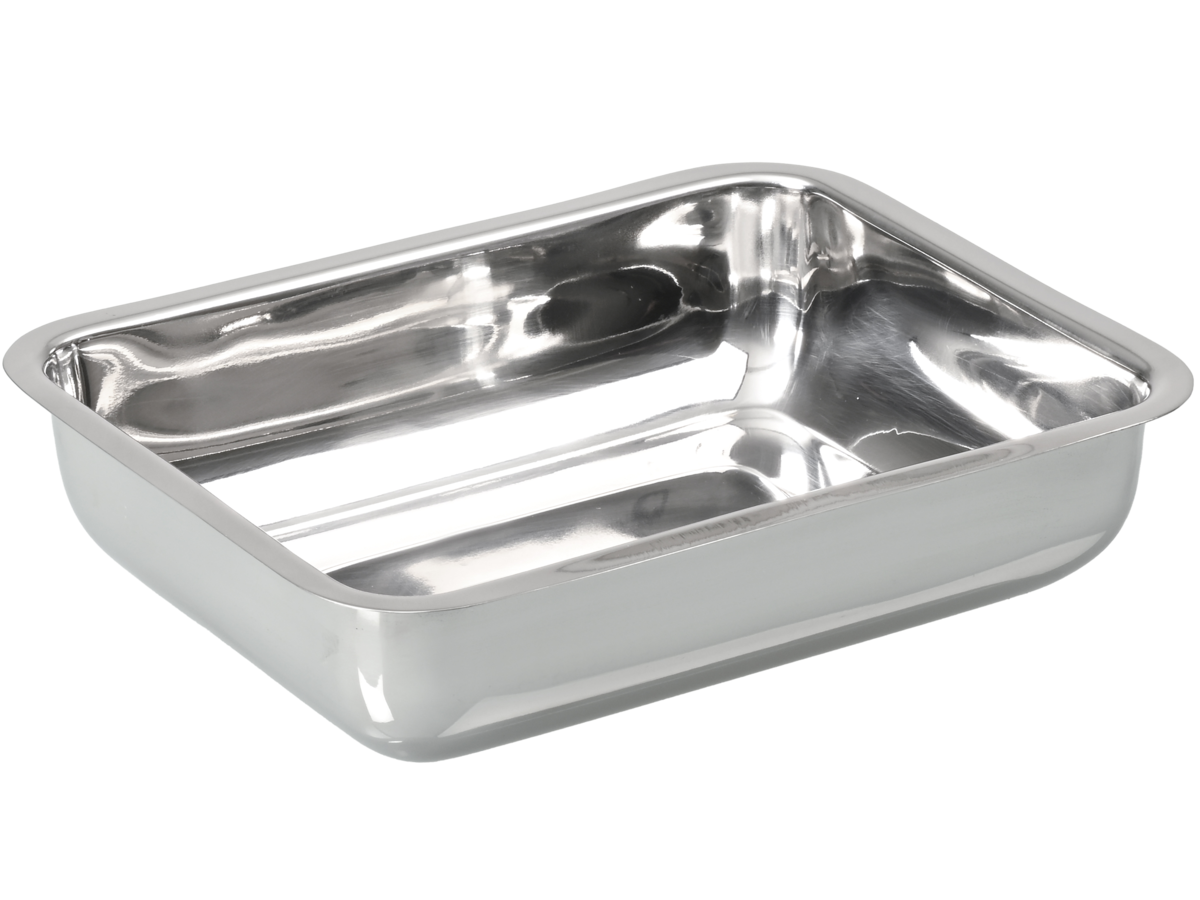 Stainless steel bowl, shallow form 6.000 ml silber