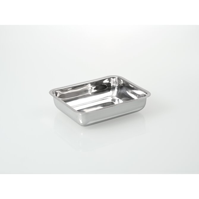Stainless steel bowl, shallow form 6.000 ml silber