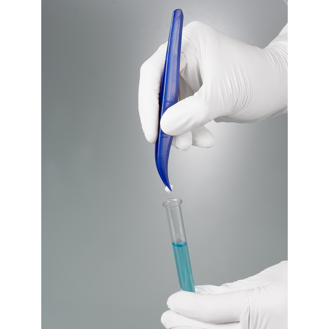 Detectable forceps, sterile, angled blau 130 mm