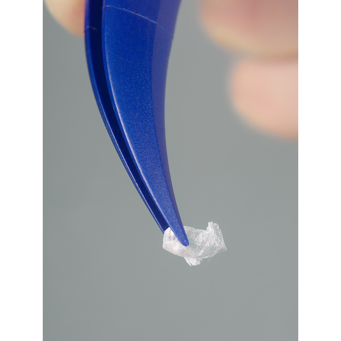 Detectable forceps, sterile, angled blau 130 mm