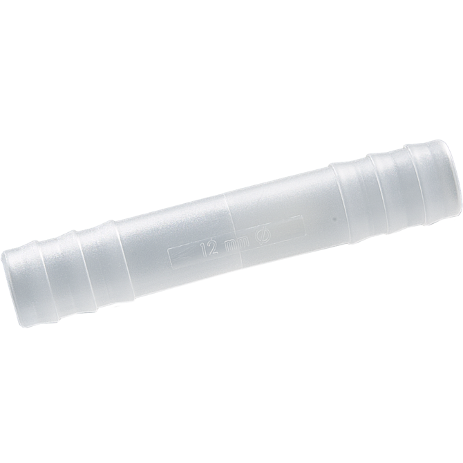 ose tubing connectors, straight, cylindrical nozzles, PVDF farblos 11 mm